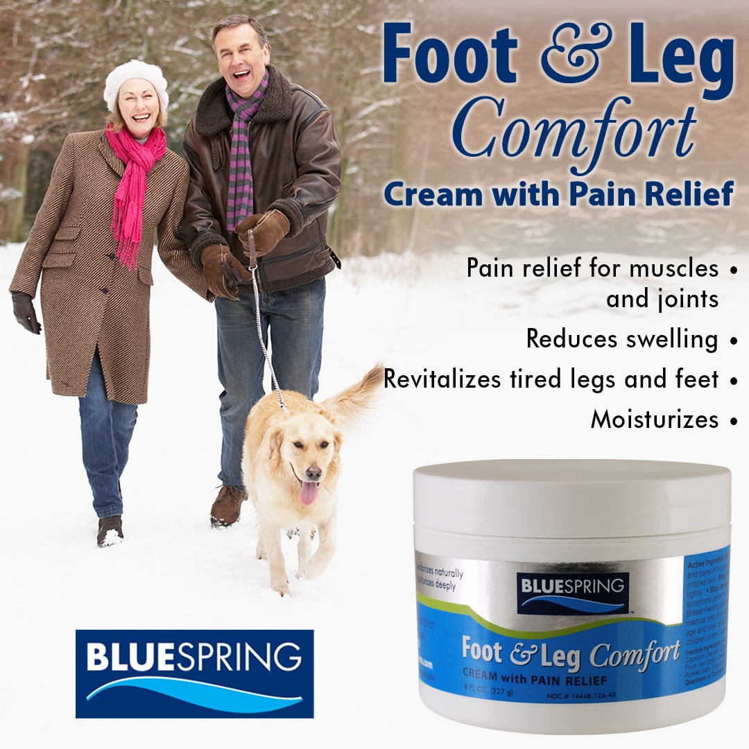 BLUESPRING Foot & Leg Comfort Natural Pain Relief Cream 8-oz. jar – Emu ...