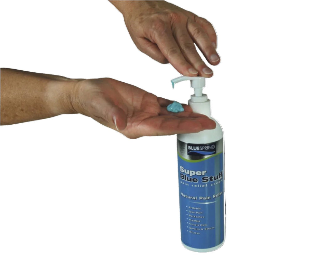 Super Blue Stuff Natural Pain Relief No Side Effects OTC 12-oz. bottle ...
